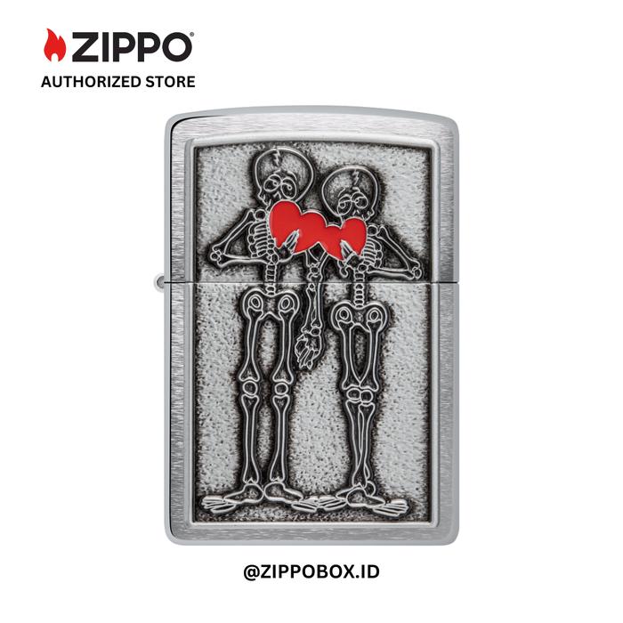 Jual 48688 Zippo Couple Love Emblem - Brushed Chrome, Emblem Attached - Jakarta Barat - Zippo ...