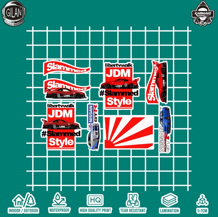 Jual Sticker Pack NISSAN SKYLINE GTR NISSAN SILVIA JDM - Karimake - 6 ...