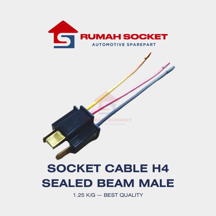 Jual SOCKET / SOKET MOBIL LAMPU H4 SEALBEAM INPUT MALE COWOK - Jakarta ...