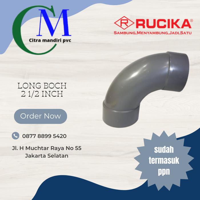 Jual Fitting PVC Rucika Long Boch - Large Radius Elbow 2 1/2 - DLL - Jakarta Selatan - Citra ...