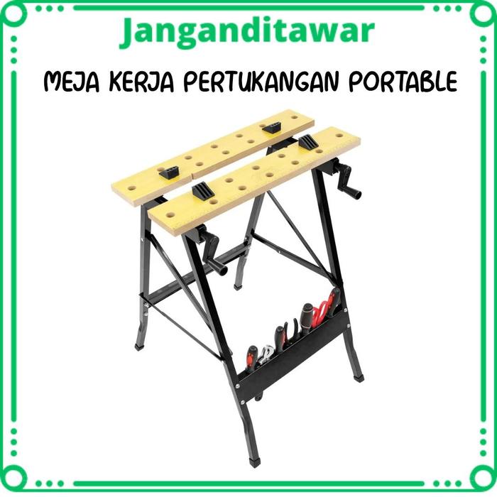 Jual Meja Pertukangan Kayu Work bench Tabel Folding Meja Kerja potong ...