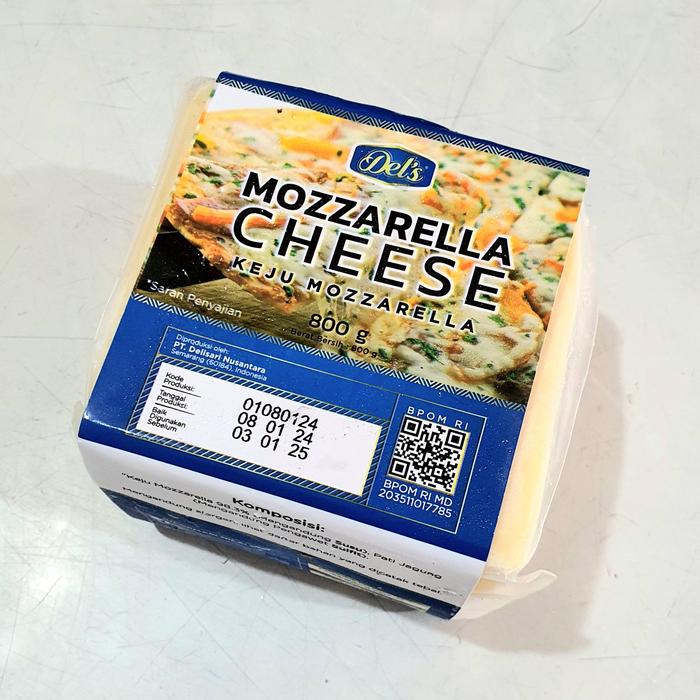 Jual Dels Keju Mozzarella Cheese 800g - Kota Medan - Yummy Frozen Foods ...