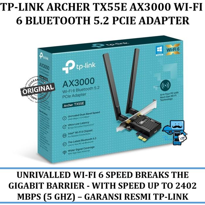 Jual Tp-Link Archer Tx55e Ax3000 Wi-Fi 6 Bluetooth 5.2 Pcie Adapter ...