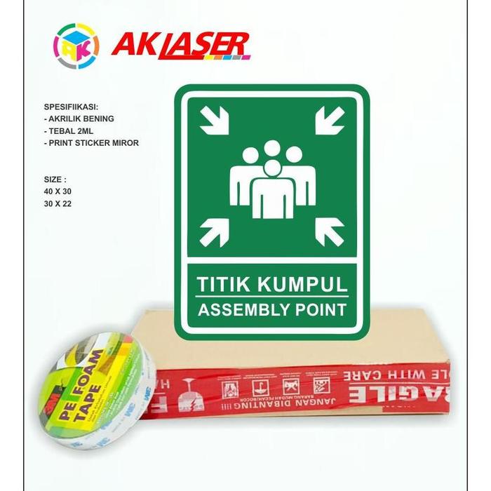 Jual SB New! AKRILIK- SIGN RAMBU RAMBU PLANG TITIK KUMPUL ., - 40 X 30 ...