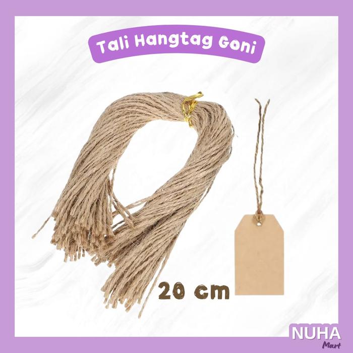 Jual Tali Hang Tag Rami 20 cm label goni rustik Aesthetic - Kab. Bogor ...