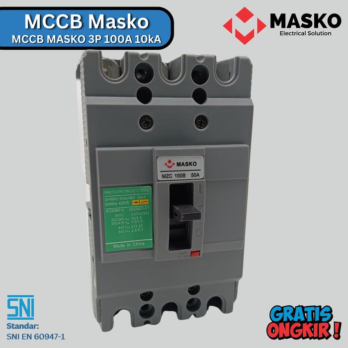 Jual MCCB Masko NFB 3P 3 P 3 Pole 100A 100 A 100 Ampere 10kA 10 kA - Kota Surabaya - Alat ...