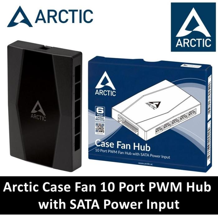 Jual Arctic Fan Case HUB - 10 Port PWM Fan Hub with SATA Power ...