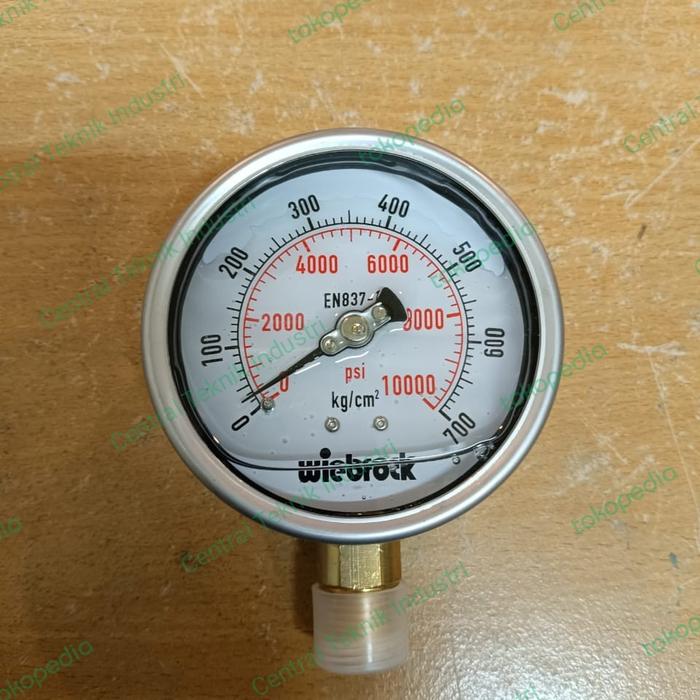Jual Manometer Pressure gauge Stainless Raket/ 10000psi/ 700Bar / 4 ...