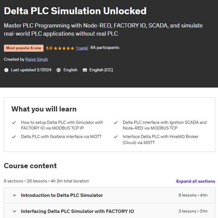Jual Learn Delta PLC Simulation Unlocked with Node-RED, FACTORY IO ...