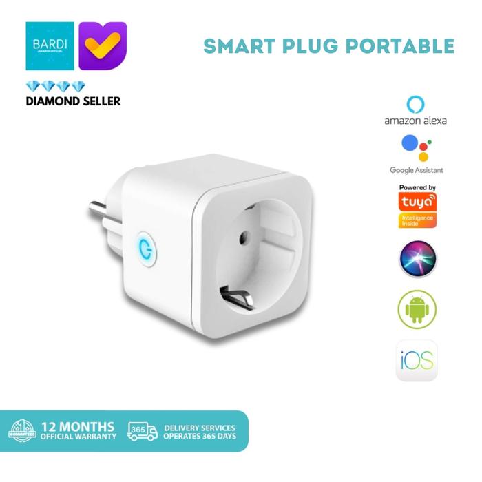 Promo BARDI Smart Plug Portable Single Dual WiFi - Single Plug ...