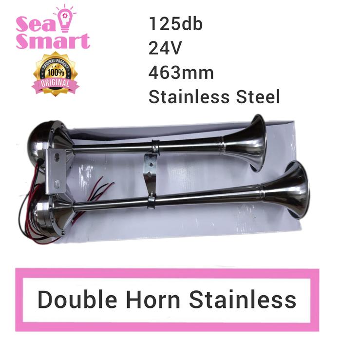 Jual Horn Double Stainless 24V / Klakson kapal 125db/ Dual Trumpet Horn - Jakarta Utara ...