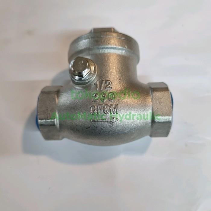 Jual SWING CHECK VALVE 4" INCH STAINLESS STEEL 316/ ONE WAY VALVE ...