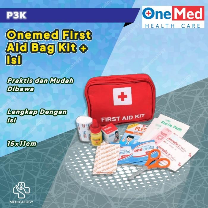 Jual OneMed First Aid Kit Bag Red Set Tas Obat P3K Pouch Travel dengan ...