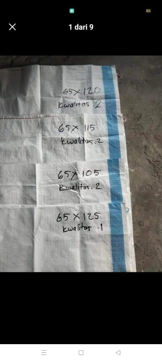 Jual Karung Padi Ukuran 65 x 115 Karung beras 50 kg baru (bukan bekas ...