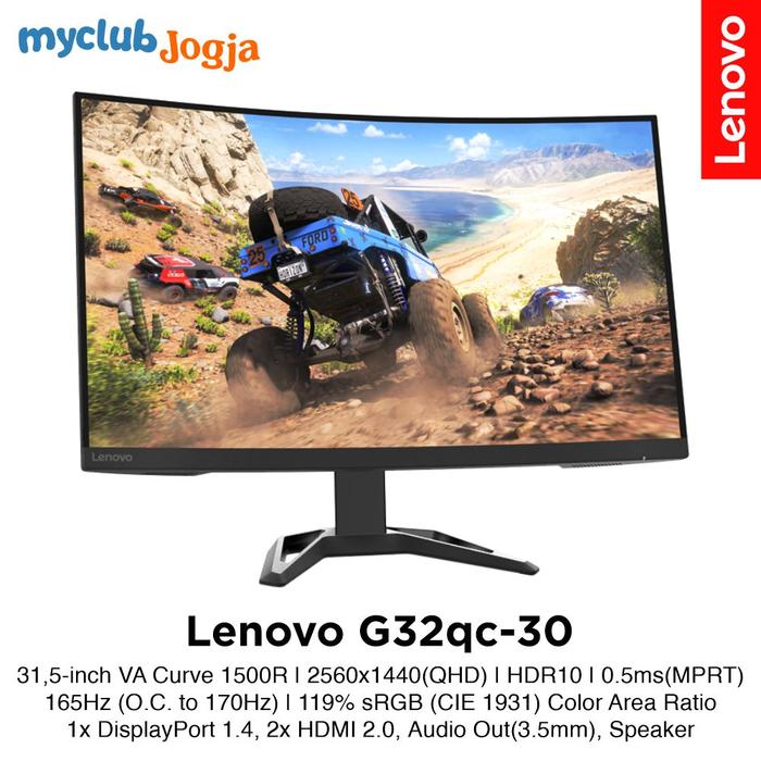 Jual LENOVO G32qc-30 VA CURVE 144Hz 165Hz LED Monitor 31.5" 2560x1440 ...