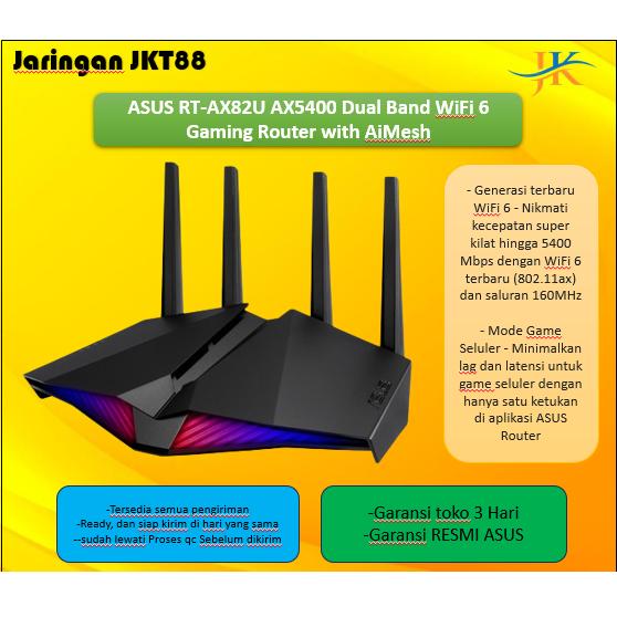 Jual ASUS RT-AX82U AX5400 Dual Band WiFi 6 Gaming Router with AiMesh ...