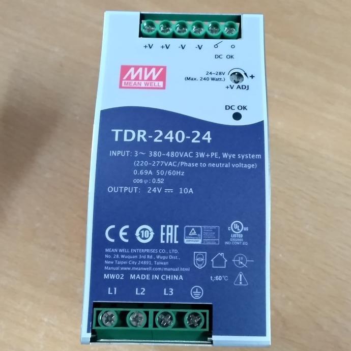 Jual Power supply 3p 3phase 3 phase TDR 240 24 24V DC 10A Meanwell original - Kota Tangerang ...