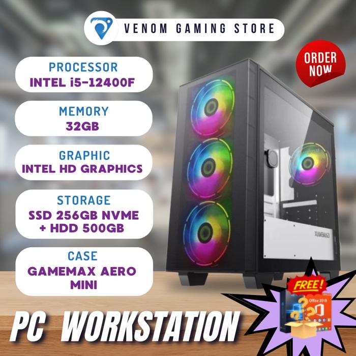 Jual Pc Workstation | Intel i5 12400 | Intel HD Graphics | 32GB RAM ...