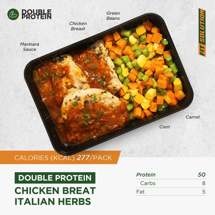 Promo DOUBLE PROTEIN Chicken Breast Italian Herbs (50Gr Protein) Diet ...