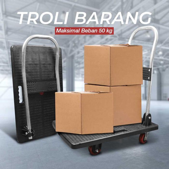 Promo Troli Troly Troley Dorong Barang Lipat Trolley Cart Silent ...
