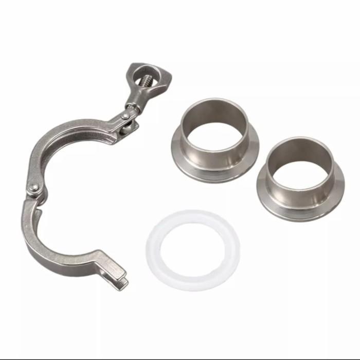 Jual Tri Clamp Ferrule SET Sanitary Stainless 316 L 2 " inchi 51 mm ...