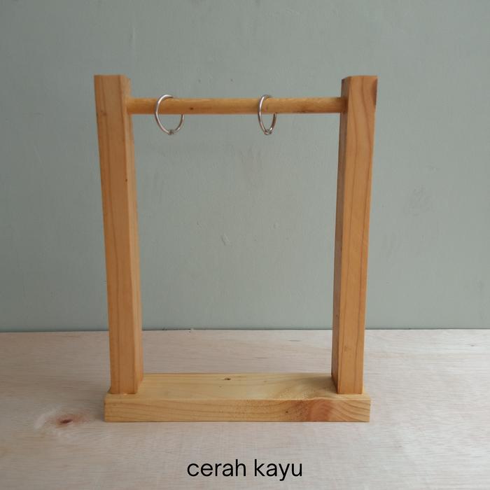 Jual Stand menu meja /card holder/nomer meja kayu / tend card A6/A5 ...