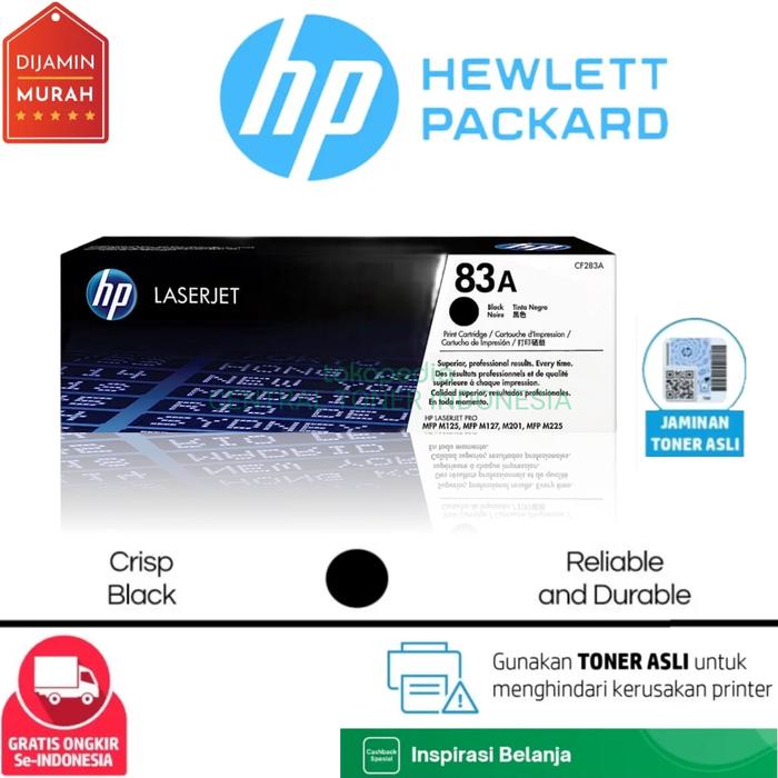 Jual Toner Hp Laserjet 83A Black Original Cartridge cartridge - Jakarta ...
