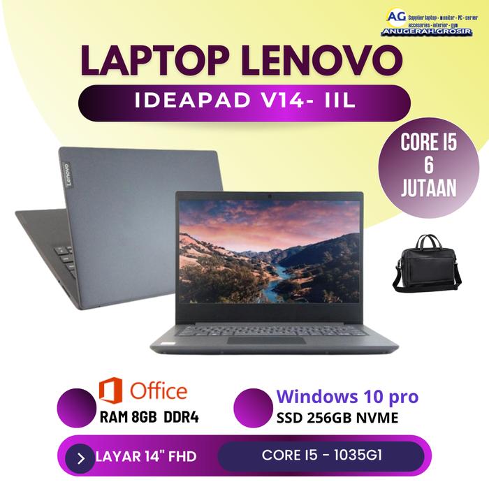 Promo Laptop Lenovo v14 - iil core i5-1035G1 Ram 8Gb Ssd 256Gb 14" fhd - Kota Surabaya ...