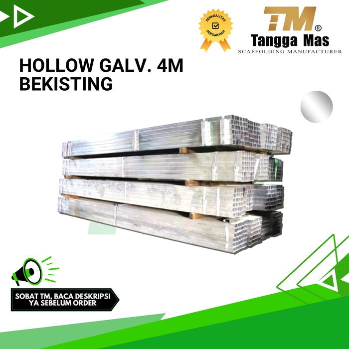 Jual HOLLOW GALVANIS 4M & 6M UNTUK PROYEK BEKISTING BALOK & KOLOM ...