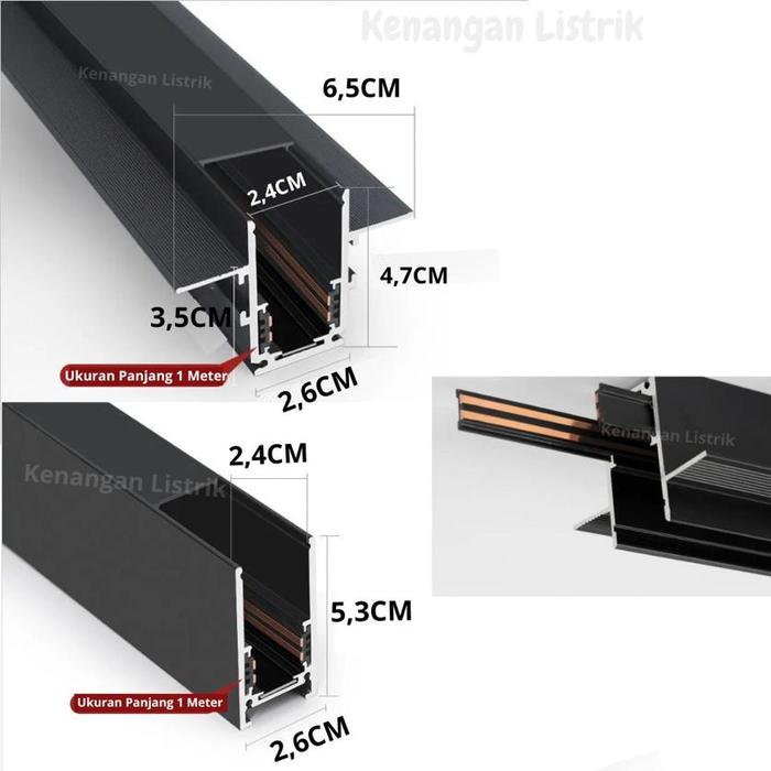 Jual Magnetic Track Rell TrackLight Magnetic Outbow Dan Inbow - 3M ...