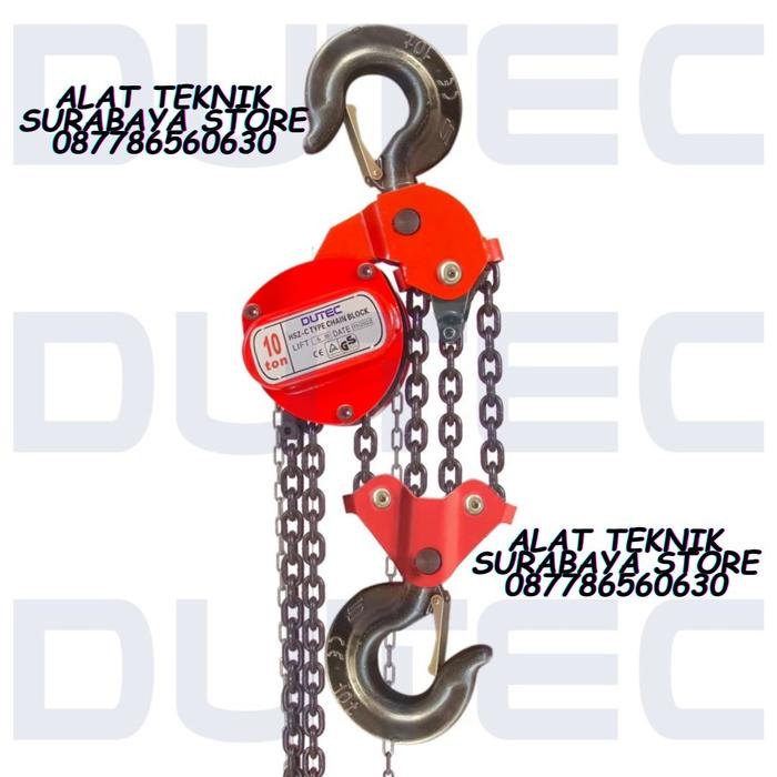 Jual 10 Ton X 3M Chain block/Chain Hoist Katrol Kerekan Manual Dutec ...