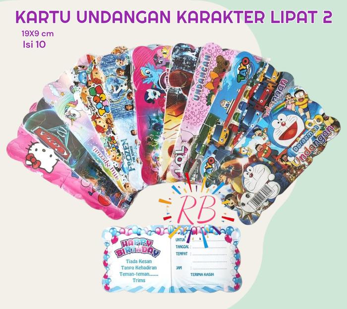 Jual Kartu Undangan Ulang Tahun Anak Karakter Pony Boboiboy Hello Kitty ...