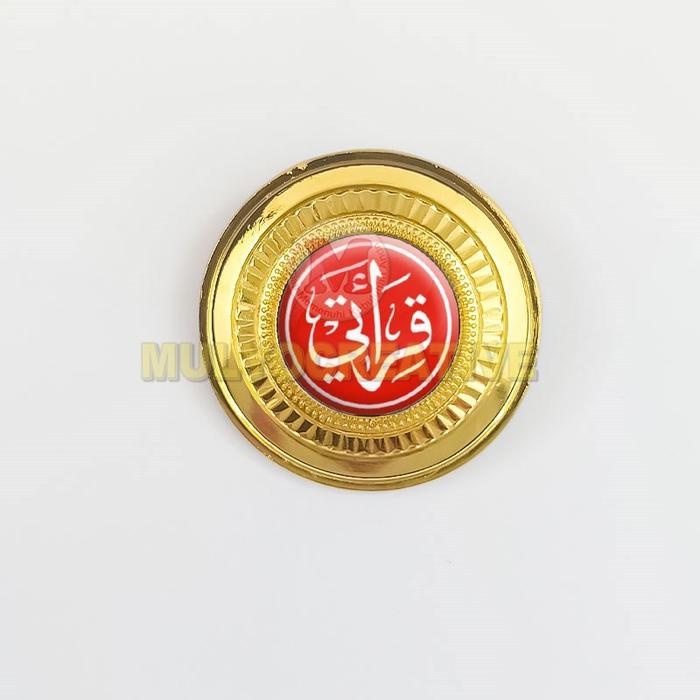 Jual Pin Qiroati Pin Bros Qiraati Merah Model Premium - Gerigi Gold ...