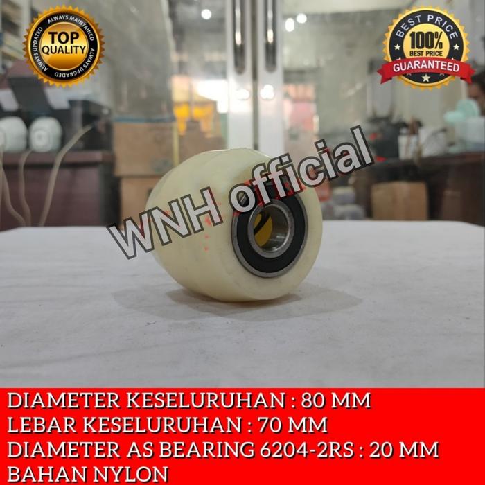 Jual Roda Hand Pallet 80 X 70 mm Nylon Putih roda nilon pallet barang ...