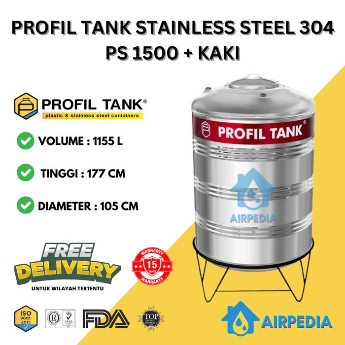 Jual PROFIL TANK STAINLESS PS 1500 + KAKI - TOREN AIR PROFIL 1500 ...