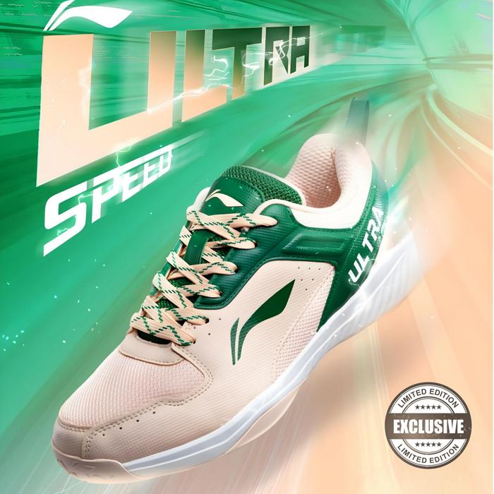 Promo New Sepatu Badminton Lining Ultra Speed AYTT043 Novelle Peach ...