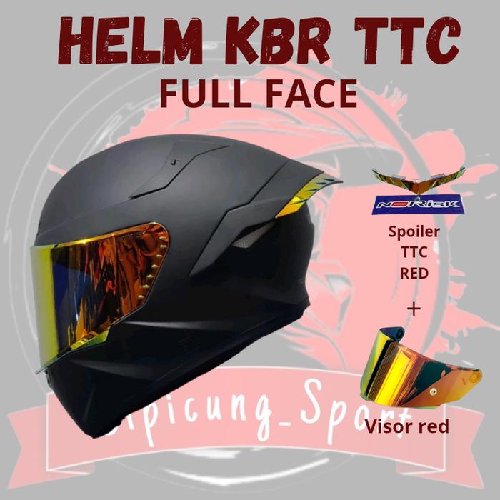 Jual HELM KBR TT COURSE ISLE TTC SNI FULL FACE VISOR RED IRIDIUM ...