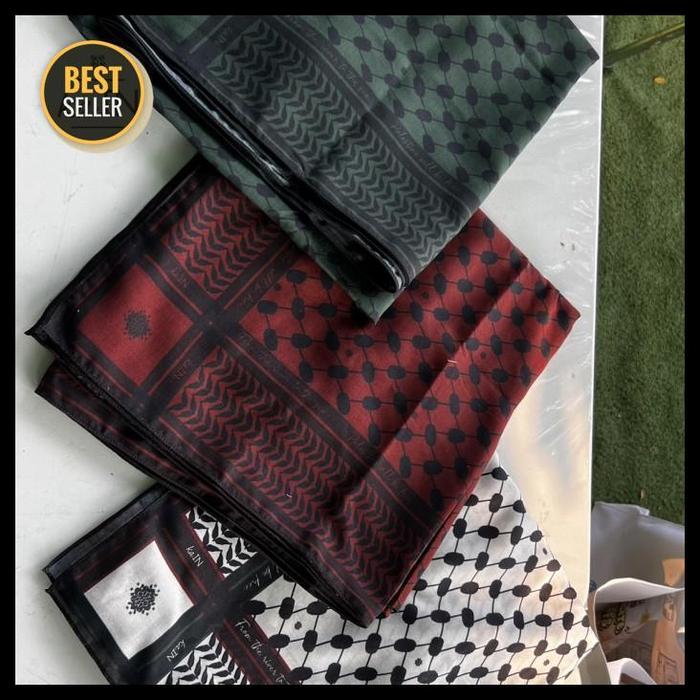 Jual kain keffiyeh - white - scarf keffiyeh khas palestina best seller ...