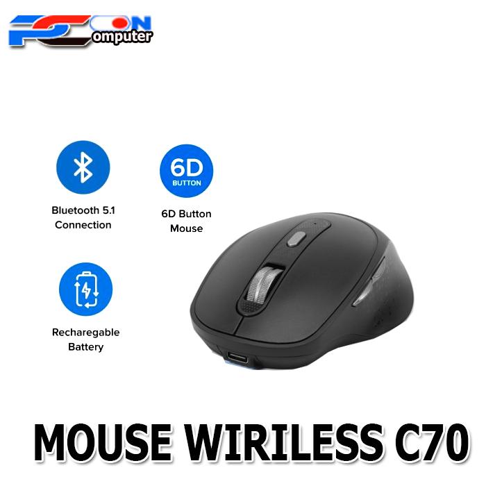 Jual Mouse Wireless Bluetooth Rechargeable NYK C70 - Kota Bekasi - PC ON COMPUTER | Tokopedia