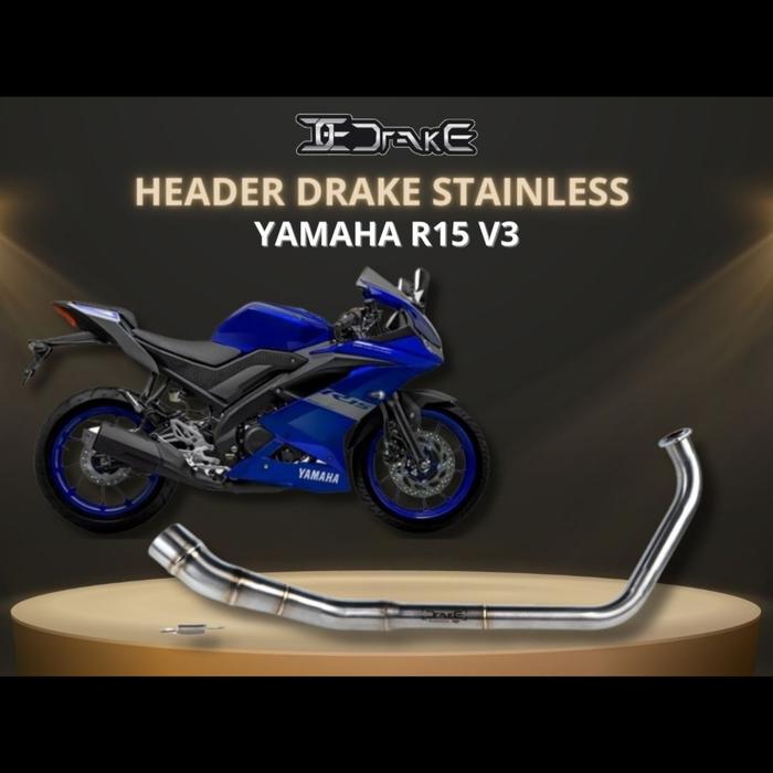 Jual Pipa Header Knalpot Drake R9 Yamaha R15 V3 V4 R15M MT15 XSR 155 ...