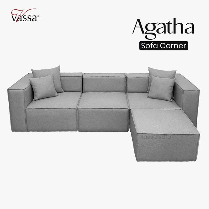 Promo Sofa Sudut Vassa Sofa L Putus Agatha Corner Sofa Cicil 0% 3x - Kab. Bogor - Vassa Sofa ...