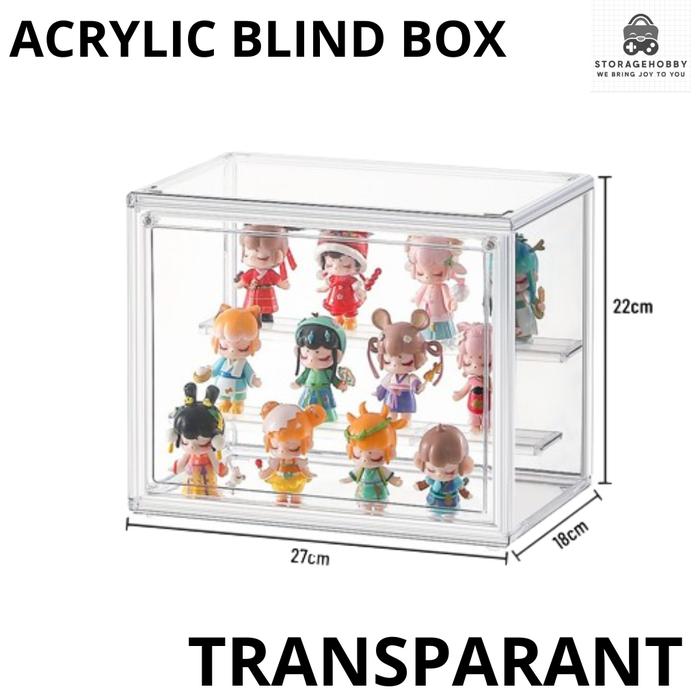Jual Action Figure Box Display Box Full Acrylic Pop Mart Blind Box ...