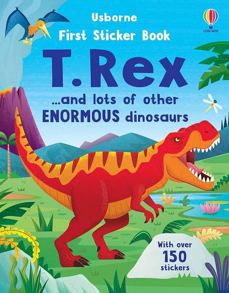 Promo Usborne First Sticker Book T.Rex T Rex Dinosaurs Imported English ...