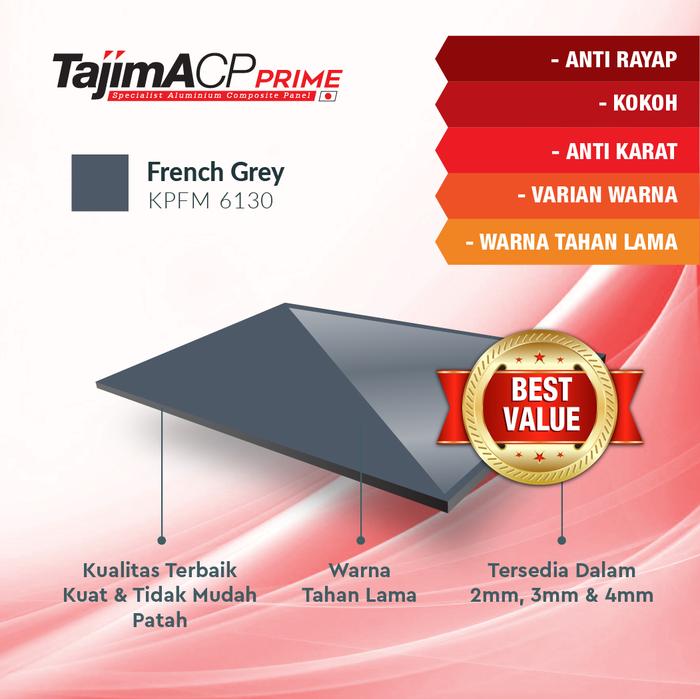 Promo ACP Tajima Doff Series PE 3mm x1220x2440 - French Grey - Jakarta ...