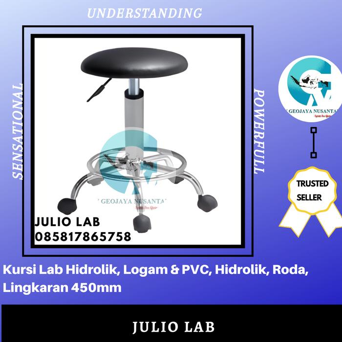 Jual Kursi Lab Hidrolik, Logam & PVC, Hidrolik, Roda, Lingkaran 450mm ...