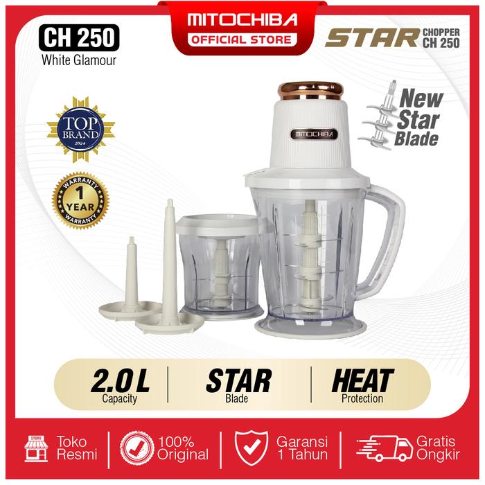 Jual Mitochiba Star Chopper Ch250 Star Blade 2l Alat Penggiling Bumbu ...