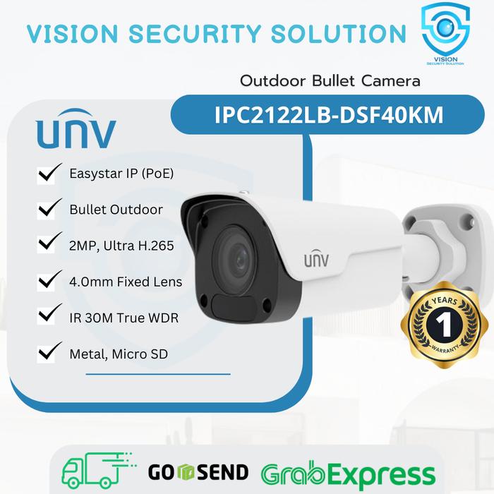 Jual Kamera CCTV IP Uniview UNV Outdoor 2MP IPC2122LB-DSF40KM Ultra H.265 - Kab. Tangerang ...
