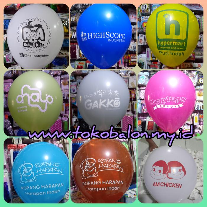 Jual balon logo cetak sablon custom - Kota Bekasi - RBS Party Rahkman ...