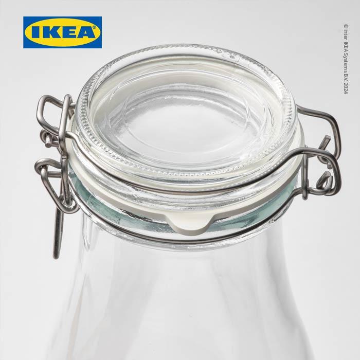 Jual Ikea Korken Stoples Bentuk Botol Dengan Penutup Kaca Bening 1.4l ...