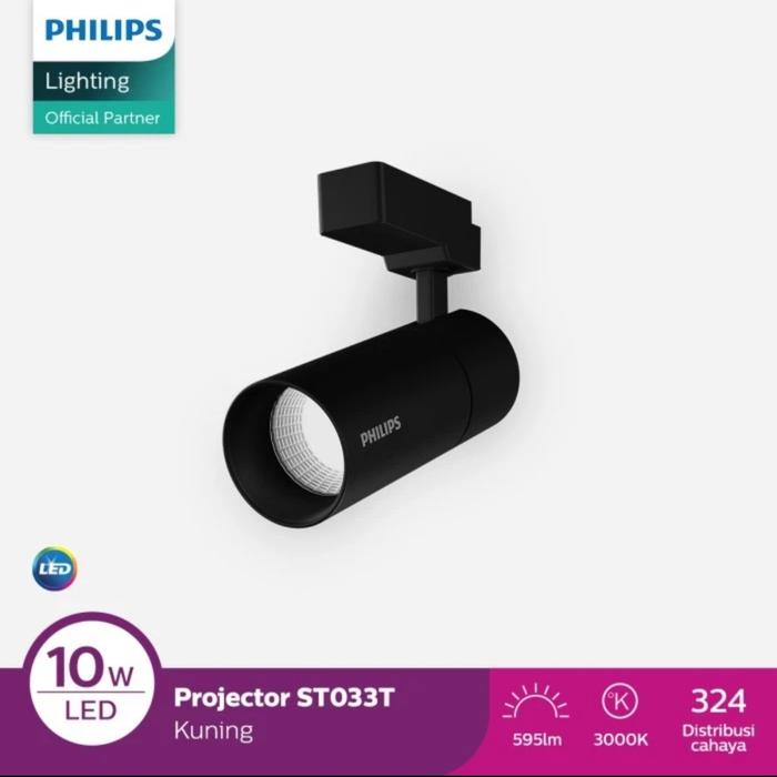 Jual Philips Led Projector ST033T 10 Watt Track Light Lampu Sorot Rel ...